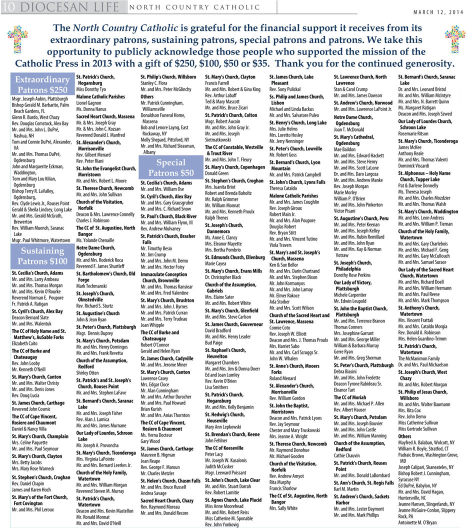 North Country Catholic Newspaper